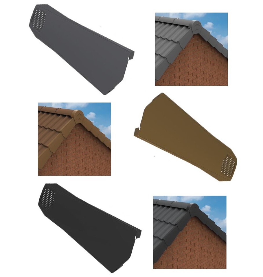 Universal Dry Verge System for Gable / Apex Roof - Tile End Cap & Ridge ...