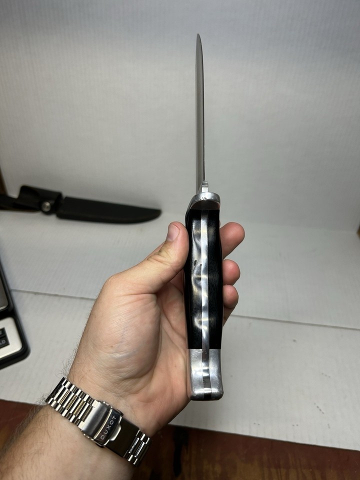 Vintage Rare Buck 124 Frontiersman Fixed Blade Hunting Fighting Knife w ...