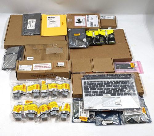 Assorted Replacement Computer Parts, Adapters, Keyboards, Batteries Lot ...