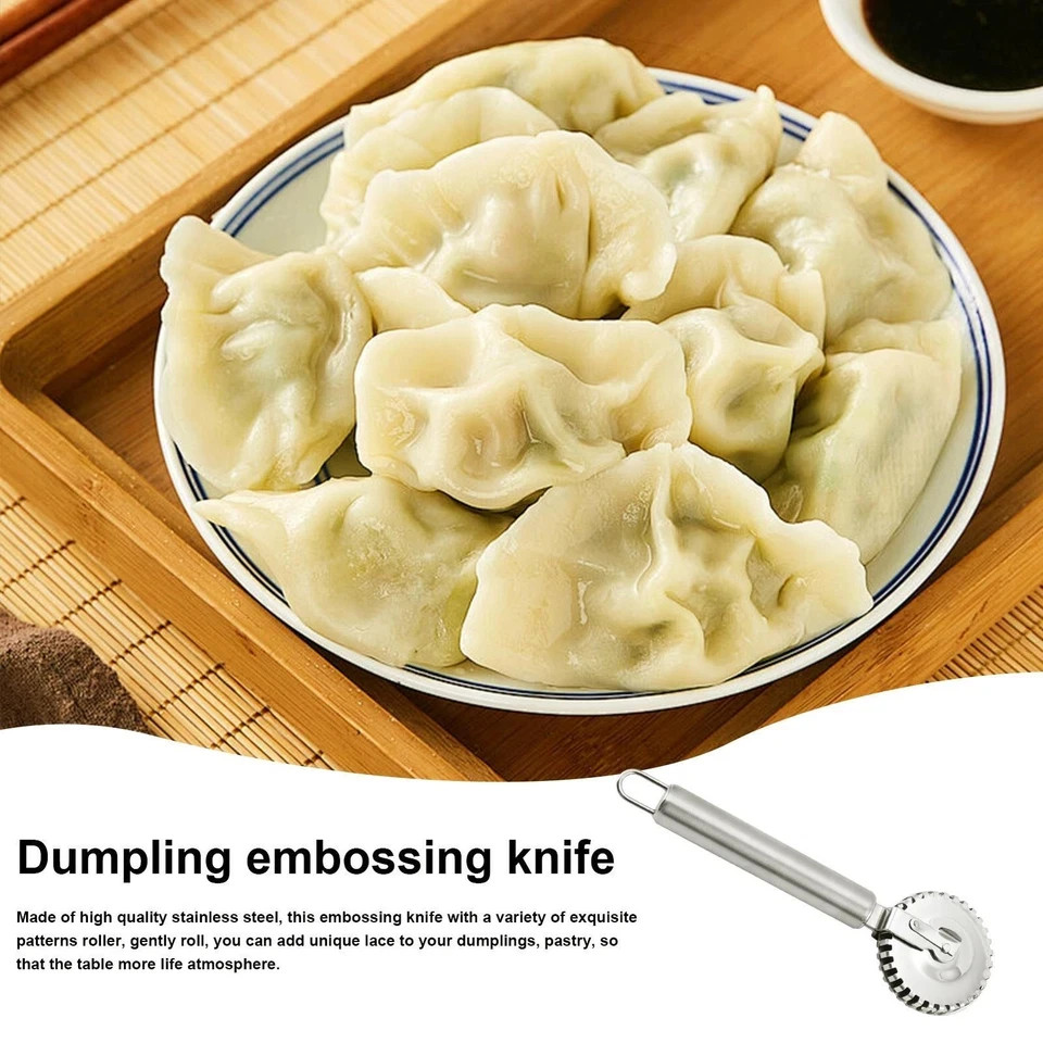 Stainless Steel Pasta & Pastry Cutter Wheel Roller Ravioli Dough Flower ...