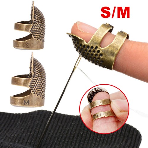 Knitting Protector Brass Thimble Antique Metal Fingers Fingertip Copper ...