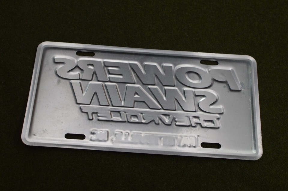 Powers Swain Fayettville NC License Plate Dealership Metal Booster ...