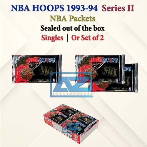 1993-94 NBA Hoops Box Pack Series 2 Wax Basketball Trading Cards 1 OR 2 ...