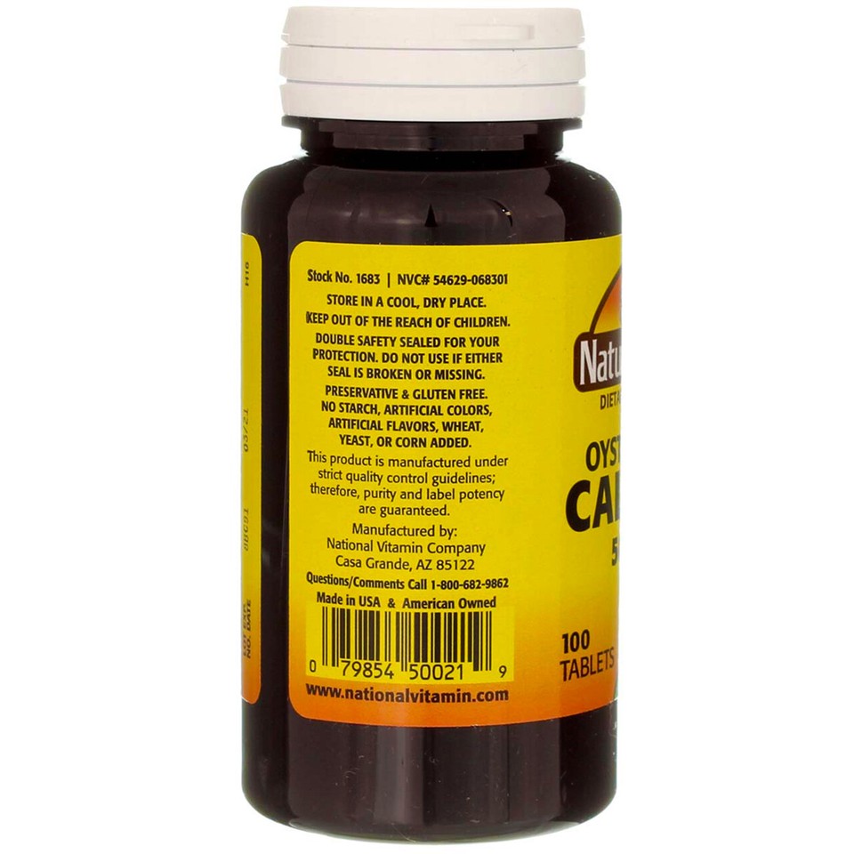 Nature's Blend Oyster Shell Calcium Tablets, 500 mg, 100 Ct | eBay