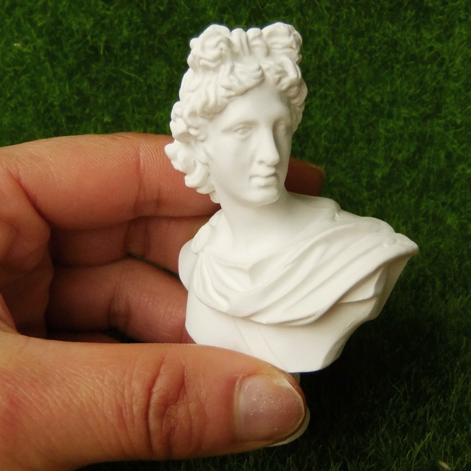 Bust Apollo Belvedere Leochares Sculpture Miniature Replica ...
