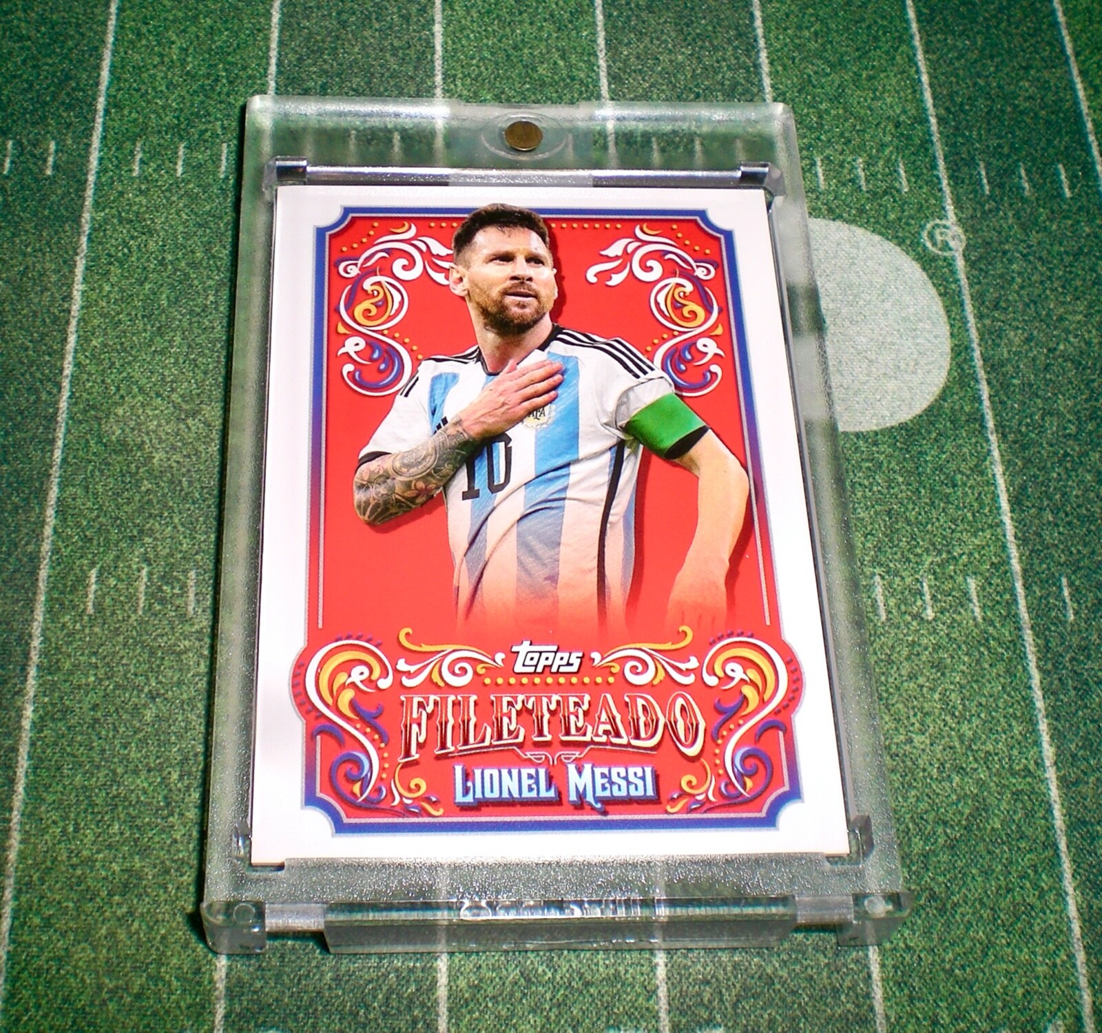 2022-23 Topps Fileteado Argentina World Cup Lionel Messi FT-4 Insert ...