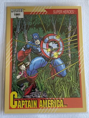 CAPTAIN AMERICA 1991 MARVEL UNIVERSE Series 2 II RARE Trading Comics ...
