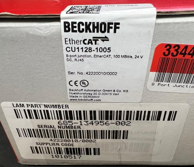 BECKHOFF CU1128-1005 EtherCAT 8 Port Module for sale online | eBay