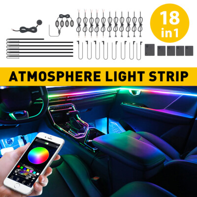LED RGB Symphony Atmosphere Car Acrylic Interior Fiber Optic Ambient ...