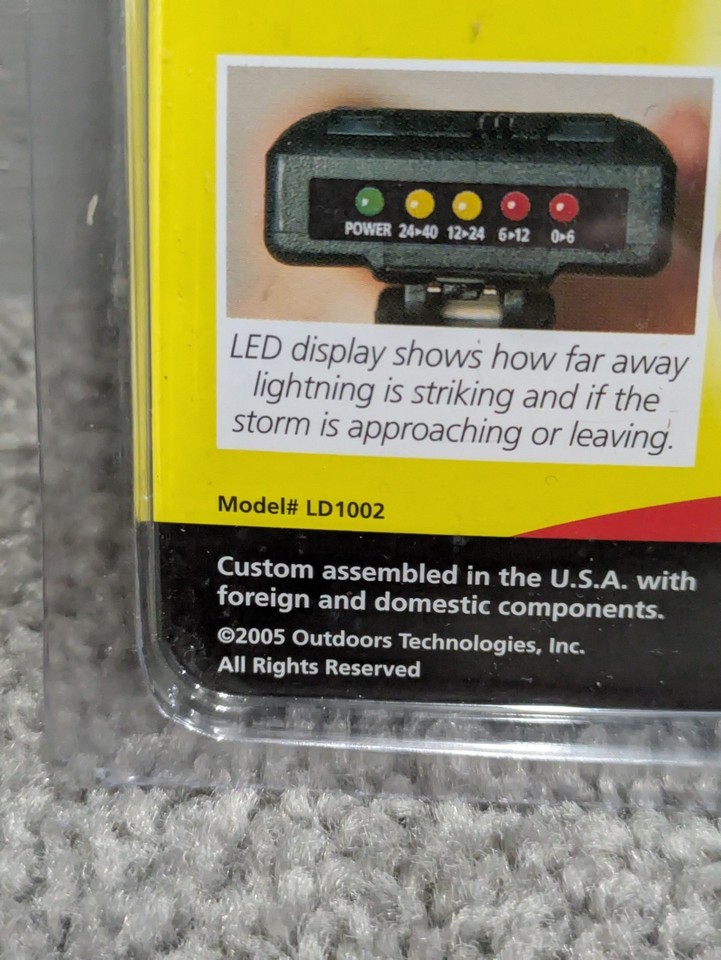 Brand New StrikeAlert Personal Lightning Detector Strike Alert LD1002 ...