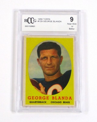 1958 Topps Football George Blanda #129 Chicago Bears BCCG 9 DF035252 | eBay