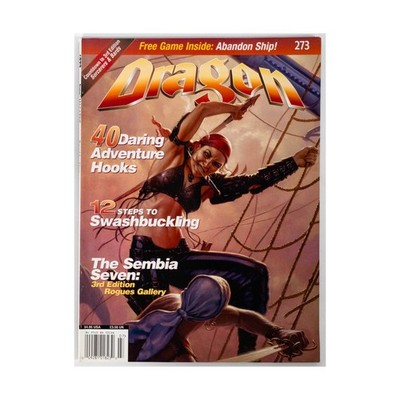 TSR Dragon Magaz #273 "40 Daring Adventure Hooks, 3rd Ed Rogue's Galle ...