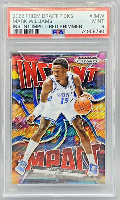 Mark Williams SP /9 2022 Prizm Draft Picks Instant Impact Red Shimmer ...