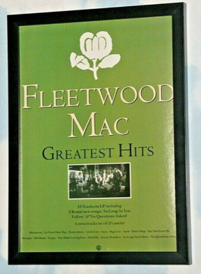 FLEETWOOD MAC Framed A4 ` greatest hits ` 1988 ALBUM original band ART ...