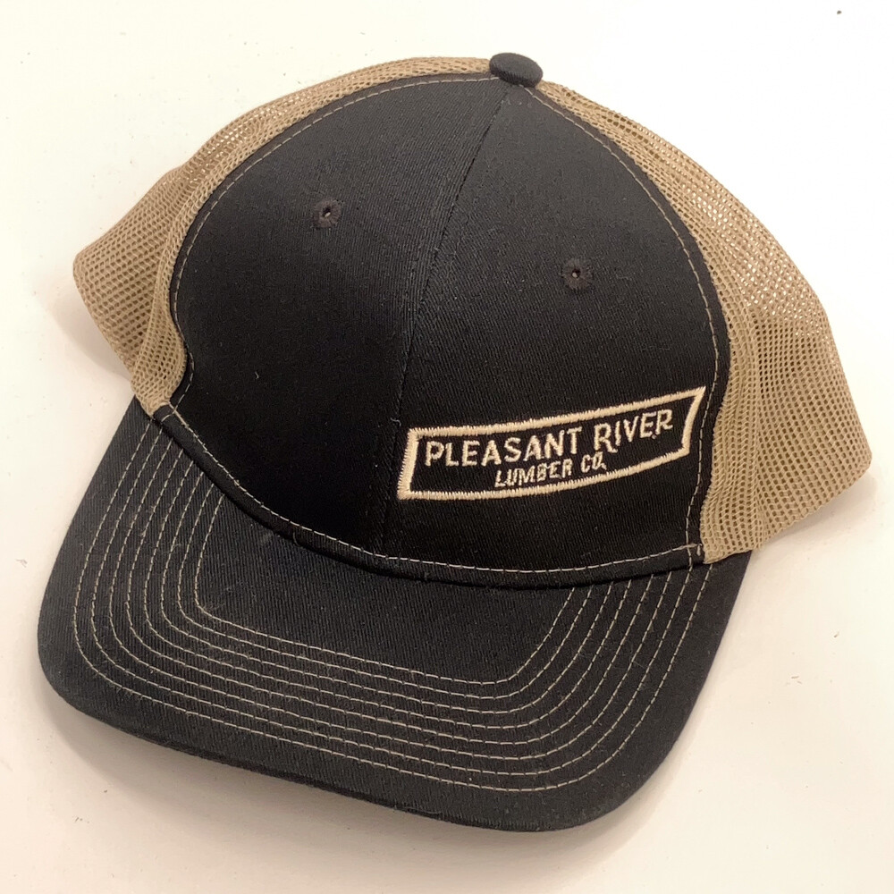 Pleasant River Lumber Co Hat Offset Logo Black Beige … - Gem