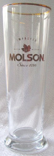 Pre-Owned Clear Glass Molson Beer Advertising Promo Tumbler | eBay