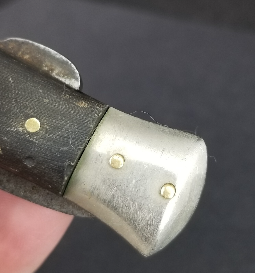 ROMO ITALY 8 1/2" Manual Stiletto Pocket Knife vintage GENUINE HORN ...