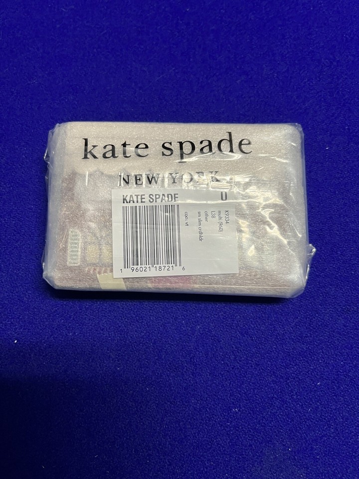 Kate Spade Gingerbread House Small Slim Card Holder Wallet Leather ...