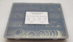 180 Pce HYDRAULIC METRIC & IMPERIAL DOWTY BONDED WASHER KIT 1/8-1.1/2 ...