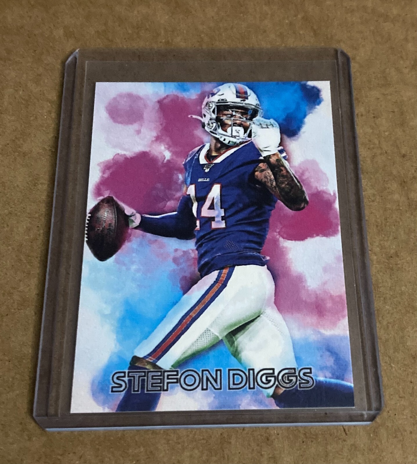 🏈 (1/1) STEFON DIGGS ~ bills 🏈 2022 ACEO Original Fine Art Print Card ...