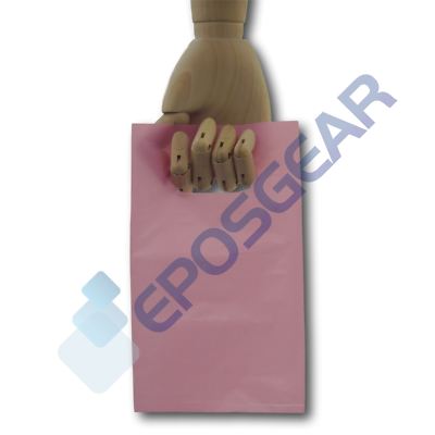 100 Extra Small Pink Punch Out Handle Gift Fashion Party Plastic ...