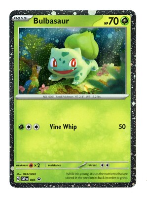 Bulbasaur SVP EN 046 - 151 Black Star Promo - Cosmos Holo Pokemon Card ...