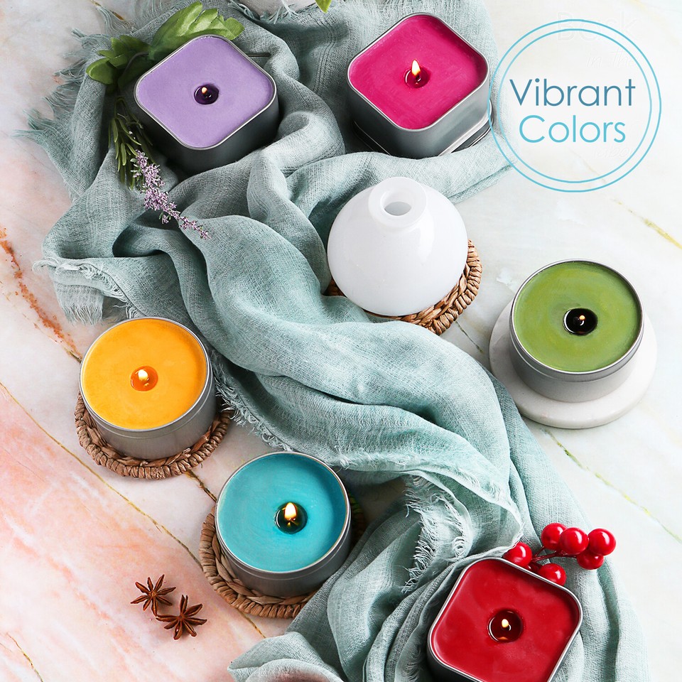 Candle Dyes for Candle Making Supplies 24 Color Blocks Candle Dye Wax ...