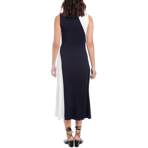 Karen Kane Womens Navy Colorblock Long Summer Maxi Dress S BHFO 0233 | eBay