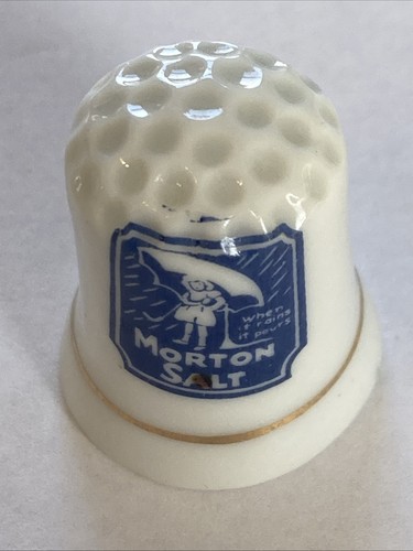 Morton Salt Thimble Vintage Souvenir Collectible | eBay