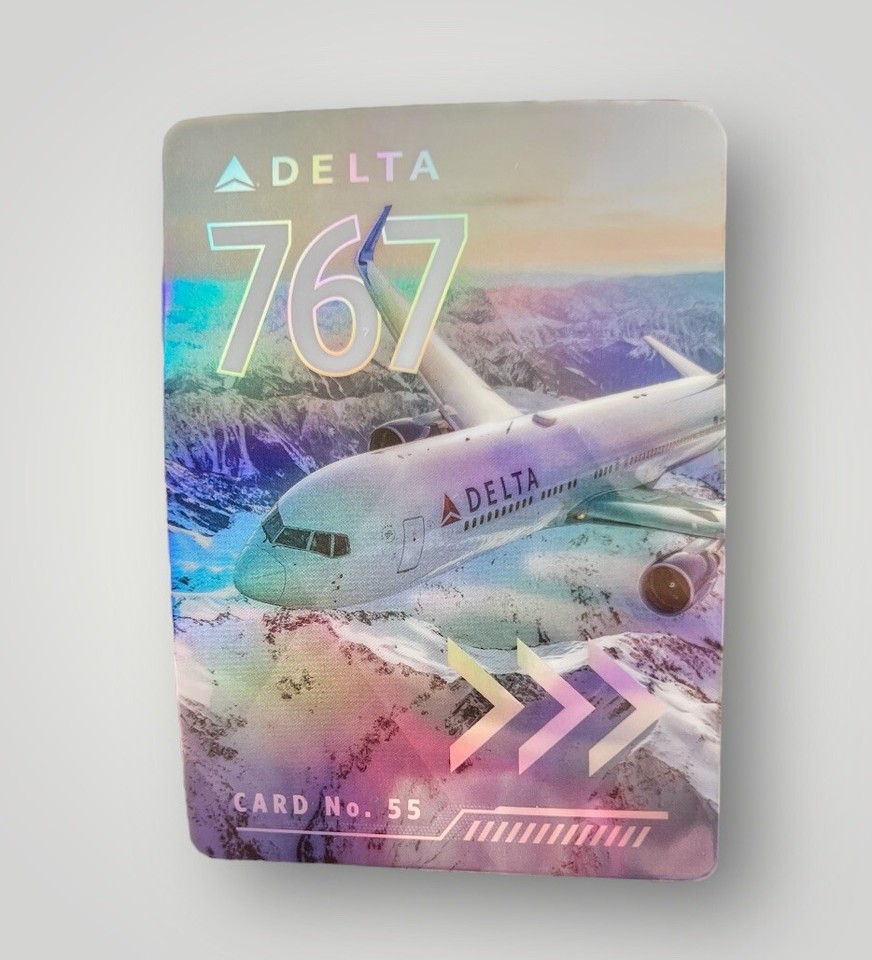 Delta Air Lines Collectible Pilot’s Trading Card Boeing 767-300ER No.55 ...
