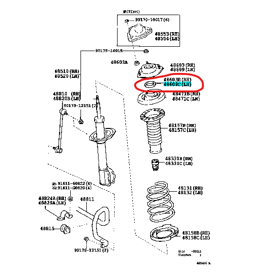 Fred Front Shock Absorber Support Bearing Fits Camry ACV.GSV.90369 ...