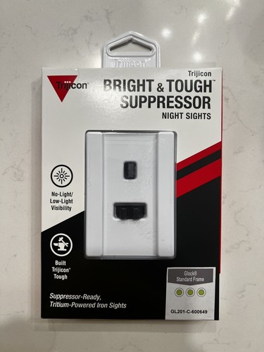 Trijicon GL201-C-600649 Night Sight Suppressor Set for Glock with Green ...