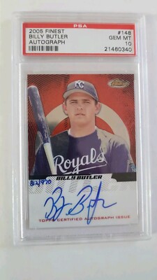 2005 Finest Billy Butler Autograph PSA 10 /970 | eBay