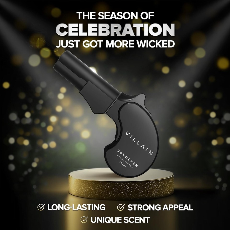 Villain Revolver Eau De Parfum for Men Long-Lasting 100 ml Ideal gift ...