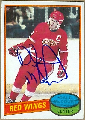 Dale McCourt autographed Hockey Card (Detroit Red Wings) 1980 Topps ...
