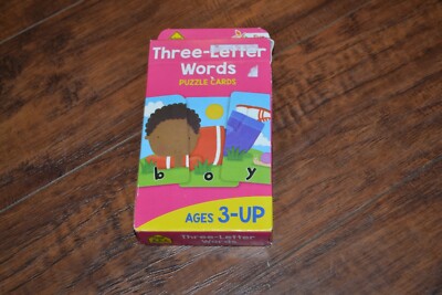 F15- School Zone Three Letter Words Puzzle Cards | eBay