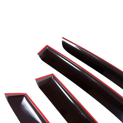 Chrome Trim Side Window Visors Sun Rain Guard Deflectors For Ford Focus ...