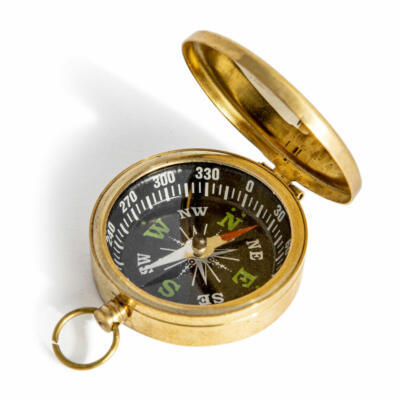 Authentic Models Compass Small, pocket compass, brass, glass, CO002 | eBay