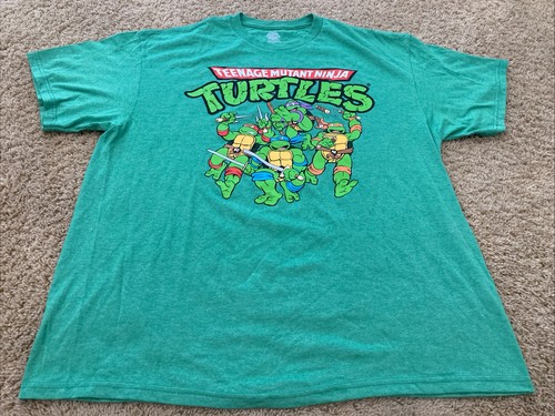 Nickelodeon Men's Teenage Mutant Ninja Turtle TMNT Green T-Shirt Size ...