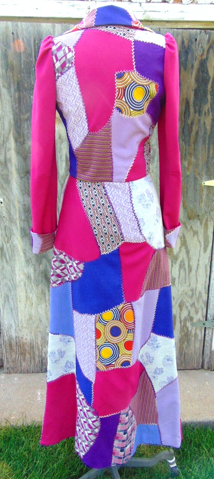 INCREDIBLE Vtg Handmade 70s Hippie Patchwork Jacket &… - Gem