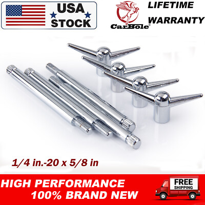 For Chevy V8 SBC 283 350 4PCS 4" Valve Cover Bolt/Stud Hold Down Wing 1 ...