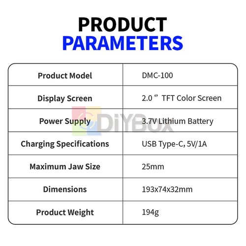 FNIRSI DMC-100 Smart Clamp Meter Ammeter Multimeter HighPrecision AC DC ...