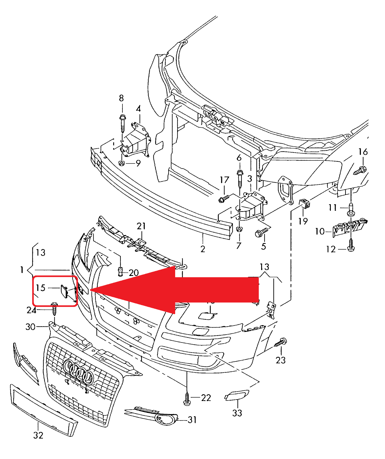 Audi A3 Bumper Tow Hook Cover Trim 8p 06-08 OEM 8p4 807 241 for sale ...