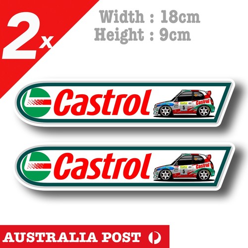 Castrol Oil Banner 1997 TOYOTA Corolla WRC, Rally Race Car Sticker ...