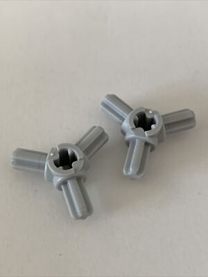 LEGO Parts 57585 (2pcs) Technic Connector Hub w/ 3 Axles Light Bluish ...