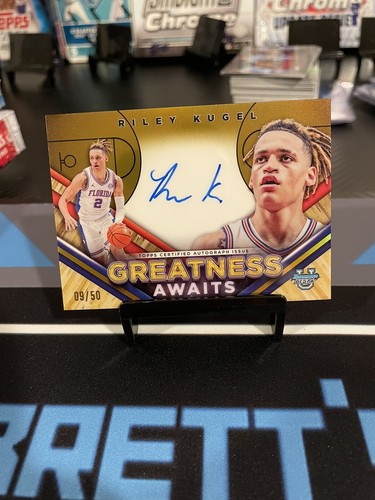 RILEY KUGEL 2023-24 BOWMANS BEST U GREATNESS AWAITS GOLD REFRACTOR AUTO ...