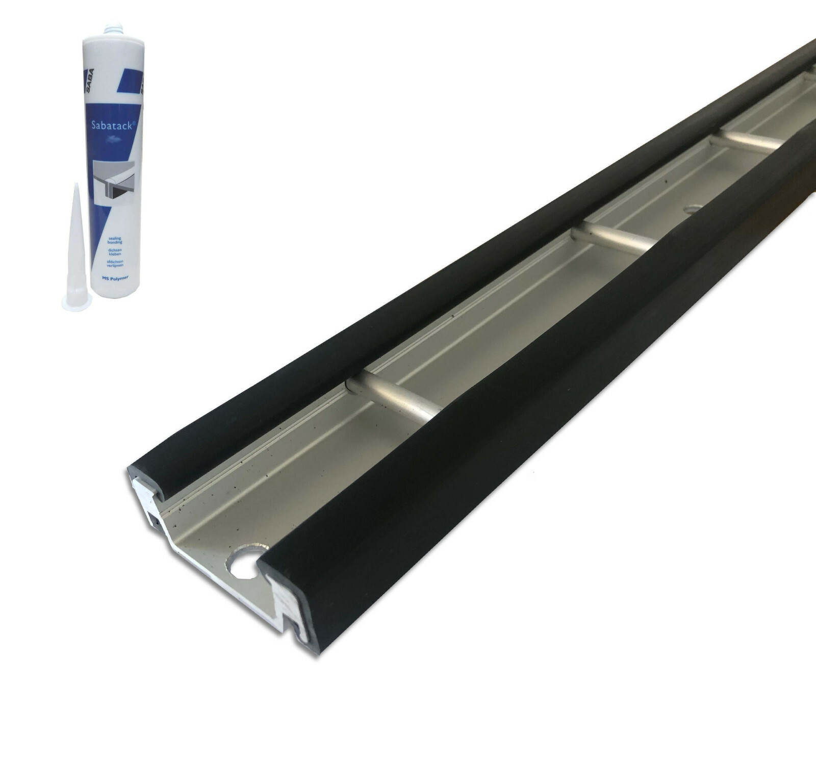 Alu Stäbchen-Zurrschiene mit Gummi 1700 mm + Sabatack® 790 MS ...