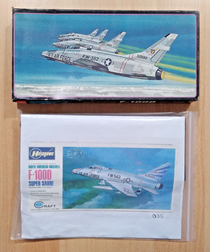 L-57 TWO 1:72 Scale NORTH AMERICAN F-100D SUPER SABRE Plastic Model ...