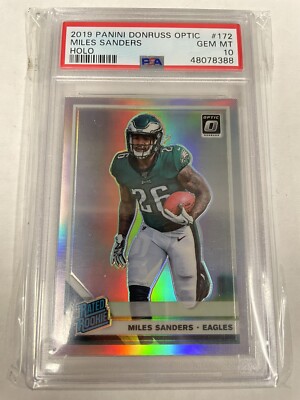 2019 Panini Donruss Optic Holo Miles Sanders RC Rookie PSA 10 172 | eBay