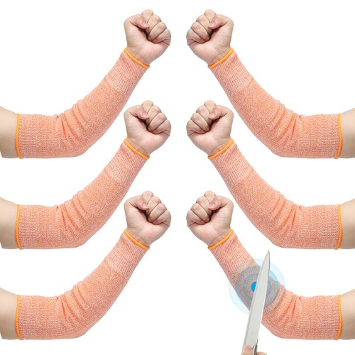 3Pairs l Arm Protectors Cut Resistant Sleeve Forearm Sleeve Orange ...